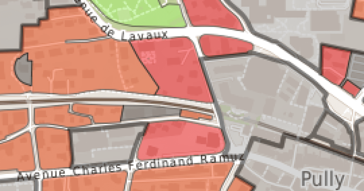 Plan des zones d'affectations - Pully